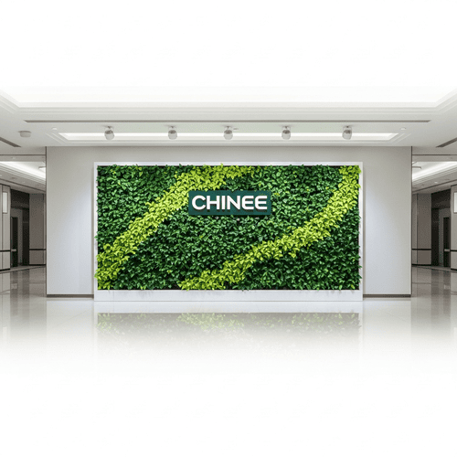 Customizable Business Logo Display with Eco-Friendly Artificial Green ...